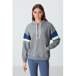 &Uuml;bergr&ouml;&szlig;e Farbblock Kapuzen-Sweatshirt mit Tasche