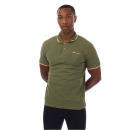 Aquascutum - Poloshirt f&uuml;r Herren, Schmal, kurz&auml;rmlig (Gr&uuml;n/Wei&szlig;)
