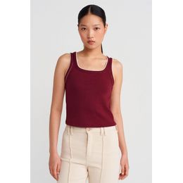 Damen Rippstrick Baumwolle Cami Bluse