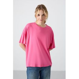 &Uuml;bergr&ouml;&szlig;e Baumwoll-Modal Rundhals T-Shirt