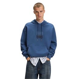 Hugo - Kapuzenpullover f&uuml;r Herren, Regul&auml;r, Drop-&Auml;rmel (Mittelblau)