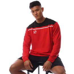 Sondico - "Precision" Sweatshirt f&uuml;r Herren, Lang&auml;rmlig (Rot/Schwarz)