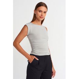 &Auml;rmellose Bootsausschnitt Slim-fit Bluse