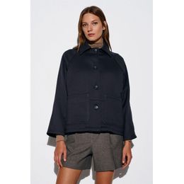 Oversized Pl&uuml;sch Gewebte Knopfjacket
