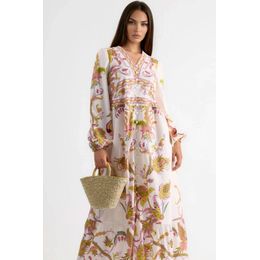 G&uuml;rteltop Maxi-Kleid mit V-Ausschnitt