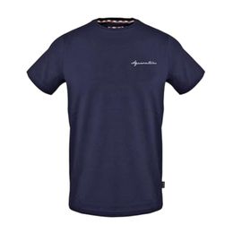 Aquascutum - T-Shirt f&uuml;r Herren, Logo (Marine)