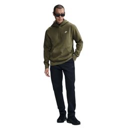 Nike - "Club" Hoodie zum &Uuml;berziehen f&uuml;r Herren, Fleece (Oliv/Wei&szlig;)