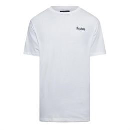 Replay - T-Shirt f&uuml;r Herren, Baumwolle, Regul&auml;r (Wei&szlig;)