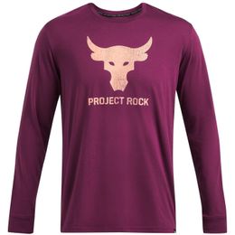 Under Armour - "Project Rock Brahma" T-Shirt f&uuml;r Herren, Lang&auml;rmlig (Violett)