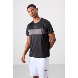 Herren Farbblockiertes Rundhals-T-Shirt