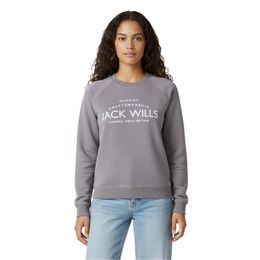 Jack Wills - "Hunston" Sweatshirt f&uuml;r Damen, Rundhalsausschnitt (Grau meliert)