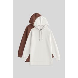 &Uuml;bergr&ouml;&szlig;iger Kapuzenpullover mit Tasche