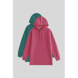 &Uuml;bergr&ouml;&szlig;iger Kapuzenpullover mit Tasche