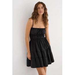 Knot-Detail Baumwoll-Minikleid