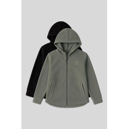 Damen Pl&uuml;sch Zip-Front Kapuzenpullover