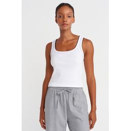 Damen Rippstrick Baumwolle Cami Bluse