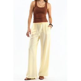 Damen weit geschnittene gewebte Hose