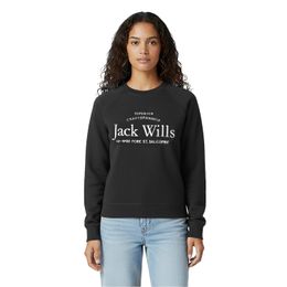 Jack Wills - "Hunston" Sweatshirt f&uuml;r Damen, Rundhalsausschnitt (Schwarz)