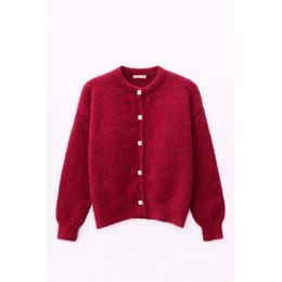 &Uuml;bergro&szlig;er Jacquard-Button-Cardigan