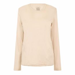 Castore - "Movement" T-Shirt f&uuml;r Damen, Lang&auml;rmlig (Beige)