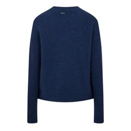 BOSS - T-Shirt f&uuml;r Damen, Stehkragen, Schmal, Lang&auml;rmlig (Dunkelblau)