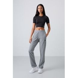 Damen Sweatpants mit geradem Bein aus Fleece