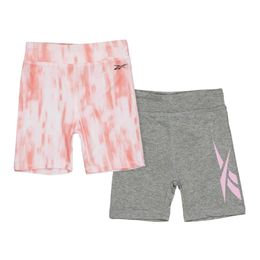 Reebok - Radlershorts f&uuml;r M&auml;dchen (2er-Pack) (Silber Batik)
