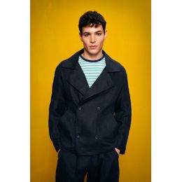 Leinenknopfjacke