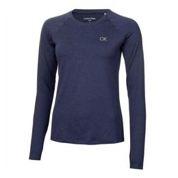 Calvin Klein - T-Shirt f&uuml;r Damen, Lang&auml;rmlig (Marineblau Marl)