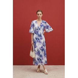 Abstraktes Print-Midi-Kleid