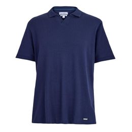 Threadbare. Threadbare - Poloshirt f&uuml;r Herren, gerippt, Regul&auml;r (Marine)