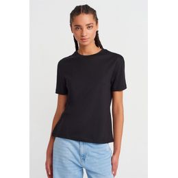Damen Baumwoll-Modal Rundhalsausschnitt T-Shirt