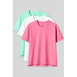 Oversized Baumwoll-Modal Rundhals-T-Shirt