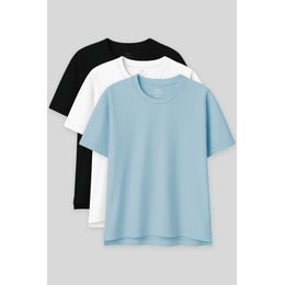 &Uuml;bergro&szlig;es Baumwoll-Modal Rundhals-T-Shirt