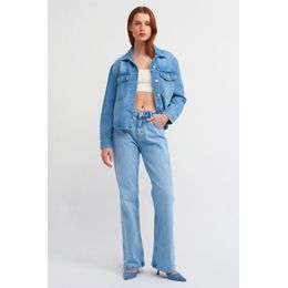 Tief geschnittene Flared Jeans