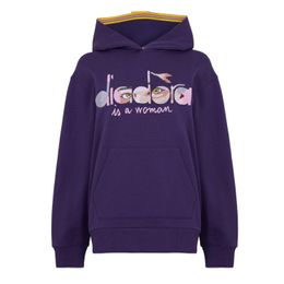 Diadora - Kapuzenpullover f&uuml;r Damen, mit Kapuze, Polyester-Baumwollmischgewebe (Violett)