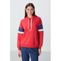 &Uuml;bergro&szlig;er Farbblock-Hoodie mit Tasche