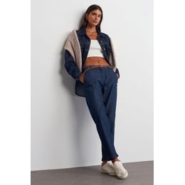Damen High-Waist Straight-Leg Jeans