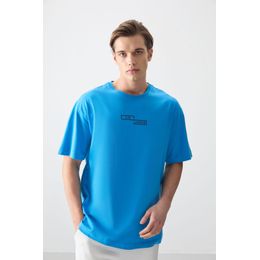 &Uuml;bergr&ouml;&szlig;e Gedrucktes Baumwoll-T-Shirt