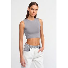 &Auml;rmelloses Crop-Top aus Baumwoll-Jersey