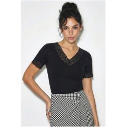 V-Ausschnitt Slim Fit Bluse