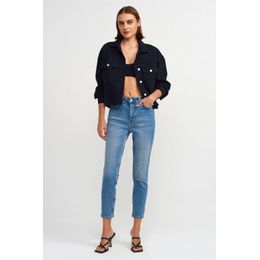 Damen High-Waist Slim Straight Jeans