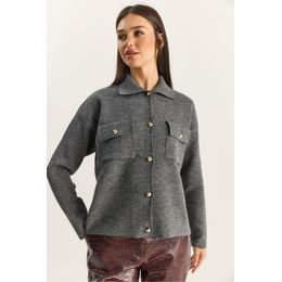 Polo-Kragen Cardigan