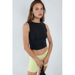 Bootehals &Auml;rmellose Strickbluse