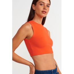 &Auml;rmelloses Crop-Top aus Baumwolljersey