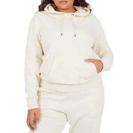 Brave Soul - Kapuzenpullover f&uuml;r Damen, Lang&auml;rmlig (Cremefarbe)