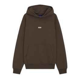 Hugo - Kapuzenpullover f&uuml;r Herren, &Uuml;ber den Kopf, Baumwolle, leger (Dunkelbraun)