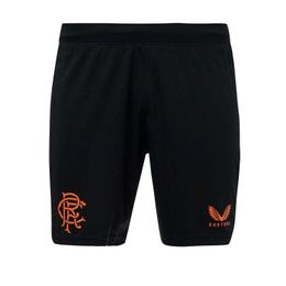 Castore - Shorts f&uuml;r Herren , Athletisch (Schwarz/Orange bedruckt)