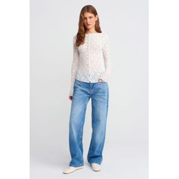 Hochwasser Gerade Jeans aus Baumwoll-Denim