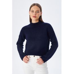 Damen verk&uuml;rzter strukturierter Strickpullover